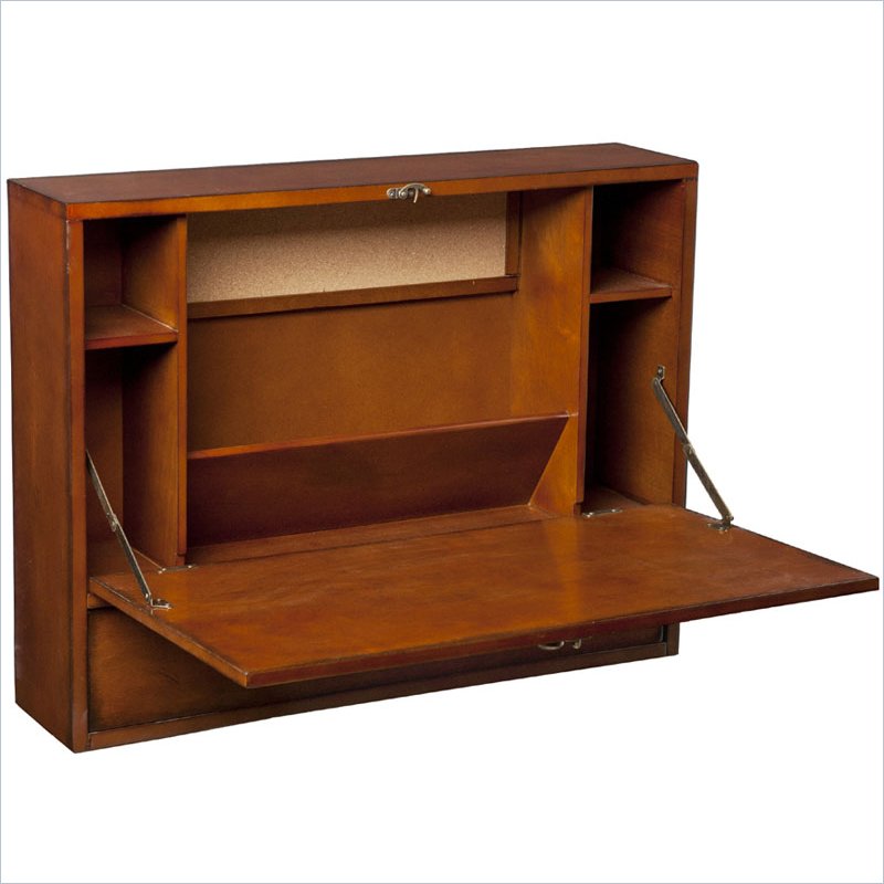 Holly & Martin Holden Wall-Mount Laptop Desk in Brown Mahogany - HO8290R