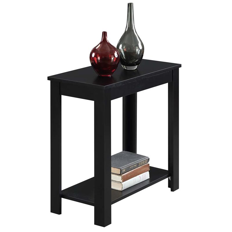 Convenience Concepts Designs2Go Baja Chairside End Table in Black Wood ...