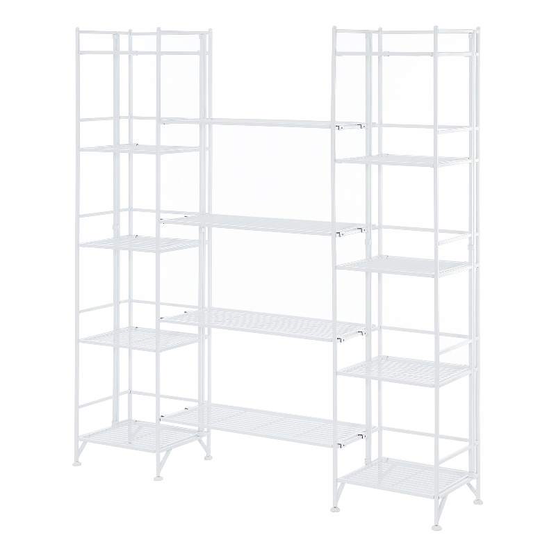 Convenience Concepts Xtra Storage 5-Tier Metal Folding Shelves in White
