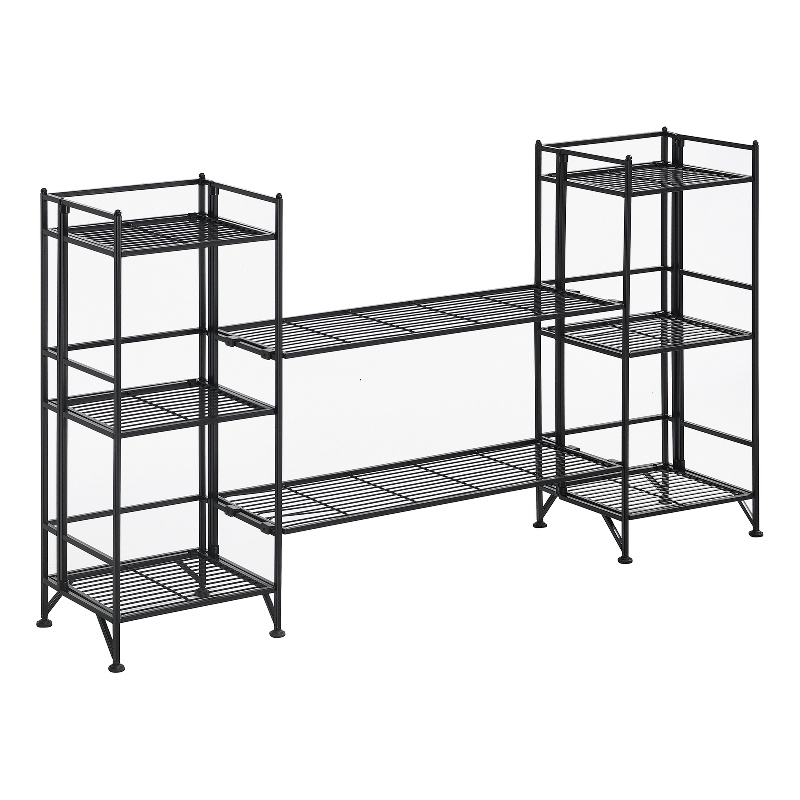 Convenience Concepts Xtra Storage 3-Tier Modern Metal Folding Shelves ...