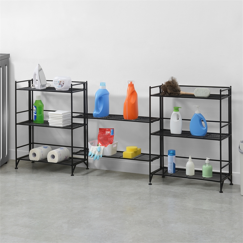 Xtra Storage Wide Folding Shelves w/Two Deluxe Extension Shelves in ...