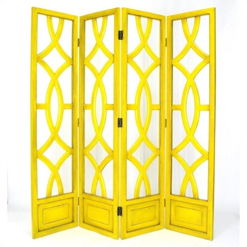 Wayborn Charleston Room Divider in Yellow | Cymax Business