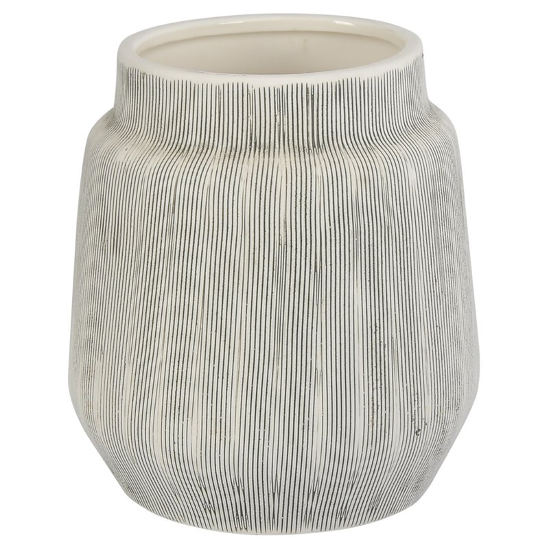 Moe's Home Collection 7" Handmade Ceramic Specimen Planter in Black ...