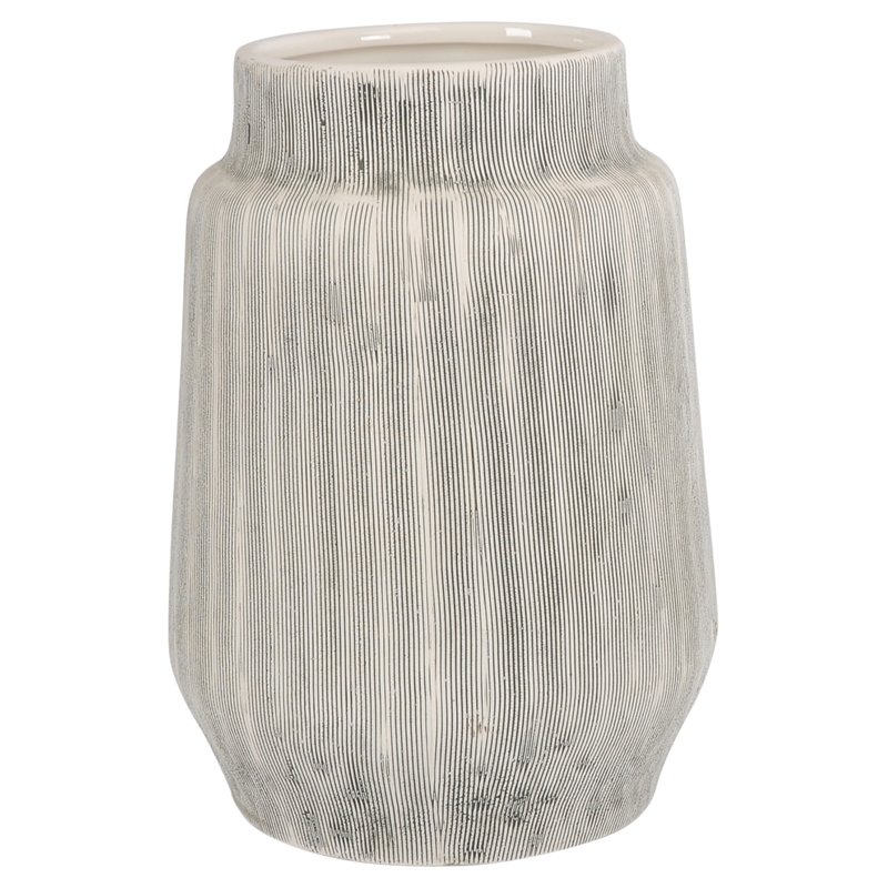 Moe's Home Collection 12" Handmade Ceramic Specimen Planter in Black ...