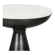 Font Side Table White Marble | Cymax Business