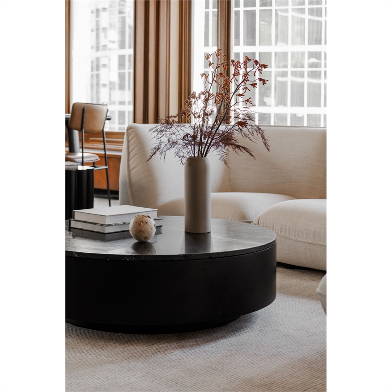 Moe's Home Collection Ritual Stone Coffee Table Black Color | Cymax ...