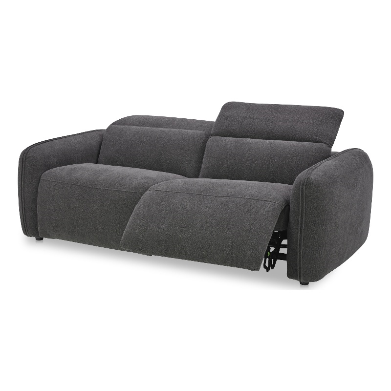 Moe's Home Collection Eli Power Recliner Sofa Dusk Grey Fabric Sofas