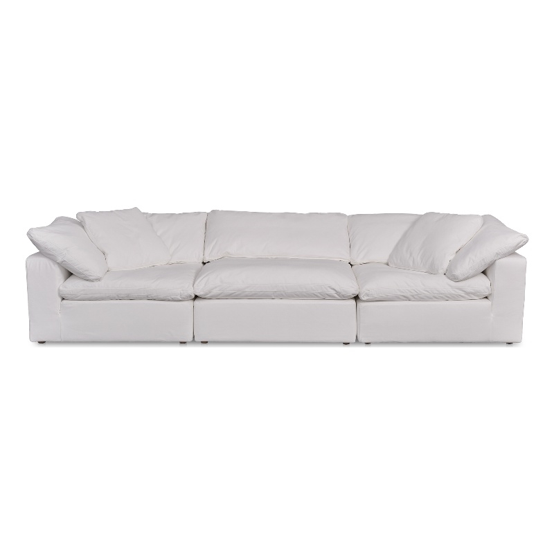 Moe's Home Collection Clay Modular Sofa Cream Cream White Fabric ...