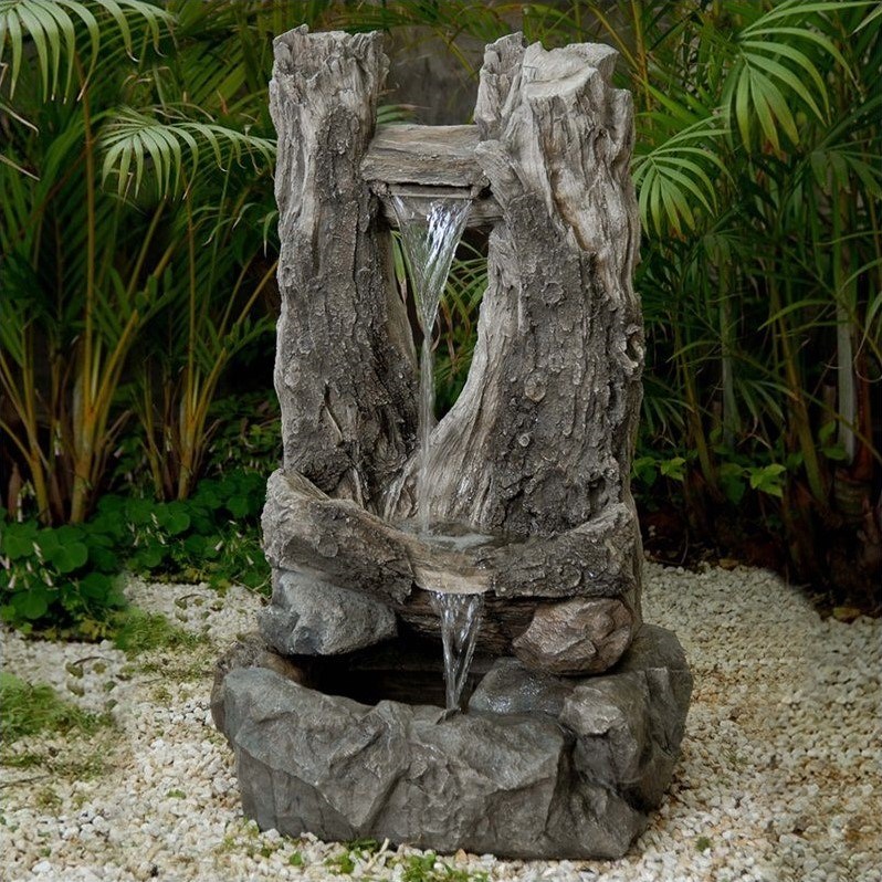 Jeco Wood Water Fall Water Fountain | Bush Furniture Collection