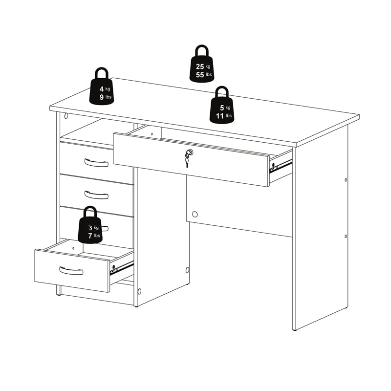 Tvilum desk white store