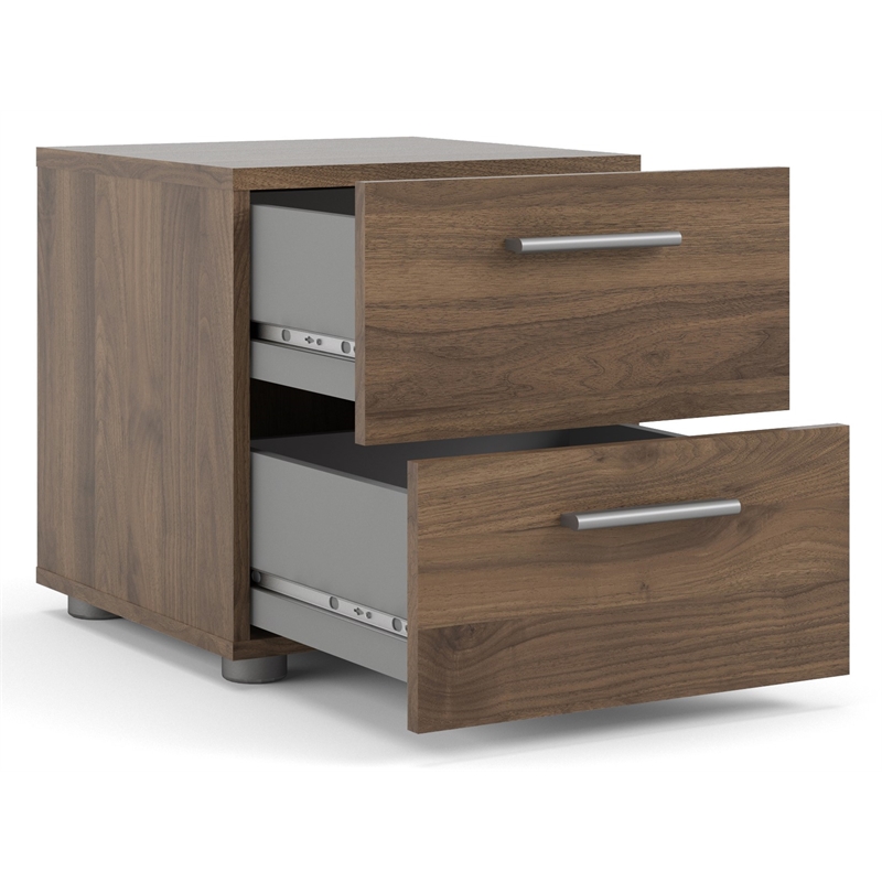 Tvilum Austin 2 Drawer Nightstand in Walnut