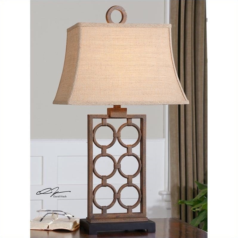 Uttermost Dardenne Hand Forged Metal Table Lamp in Rust Bronze - 27453