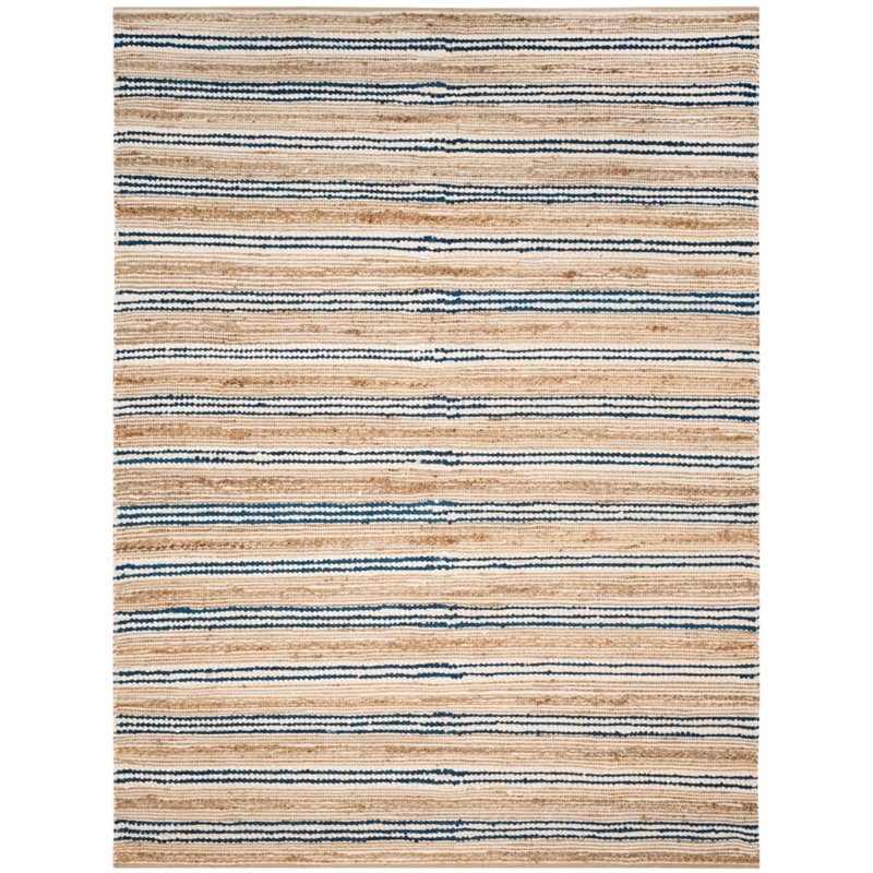 Safavieh Cape Cod 8' X 10' Hand Woven Rug in Natural and Blue | Cymax ...