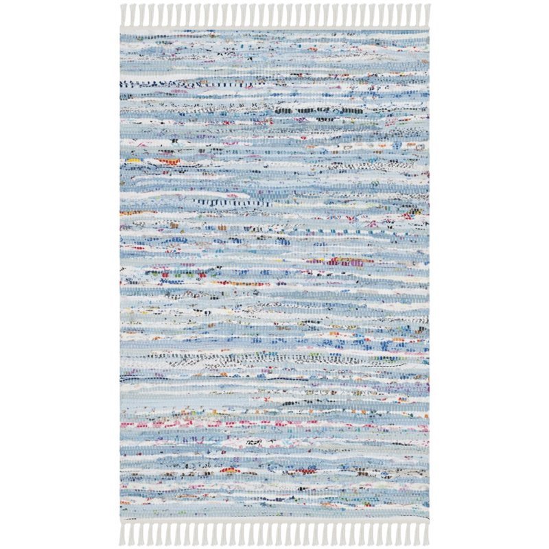 Safavieh Rag 9' X 12' Hand Woven Cotton Rug in Light Blue ...