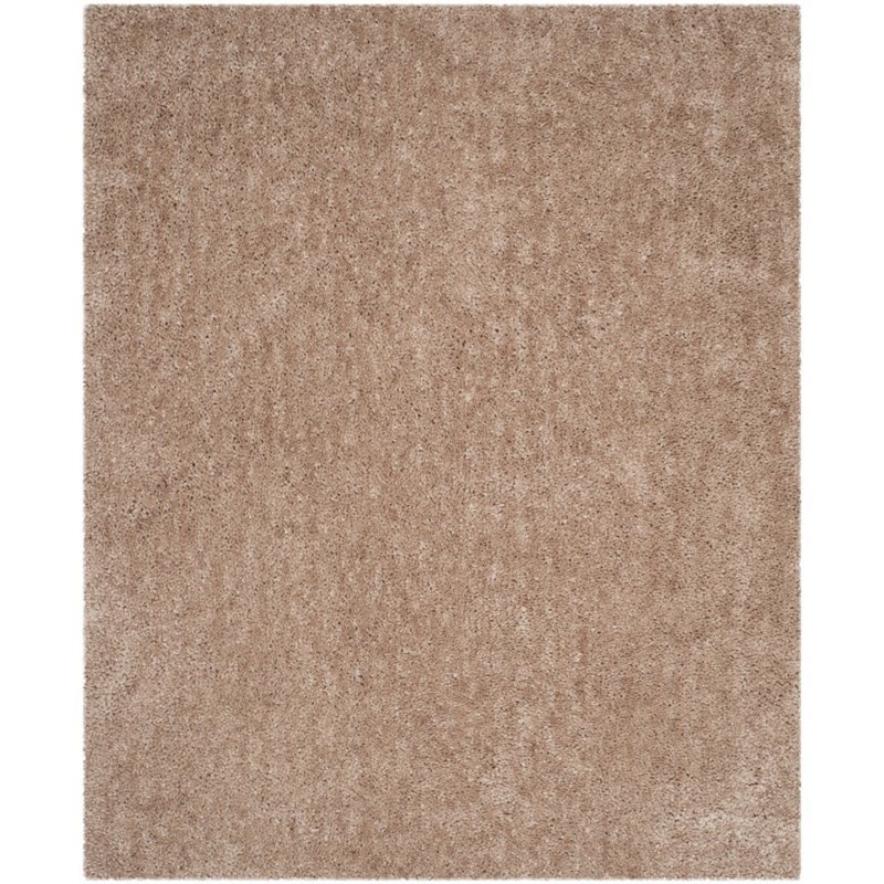 Safavieh Popcorn Shag 8' X 10' Hand Tufted Polyester Rug in Beige ...
