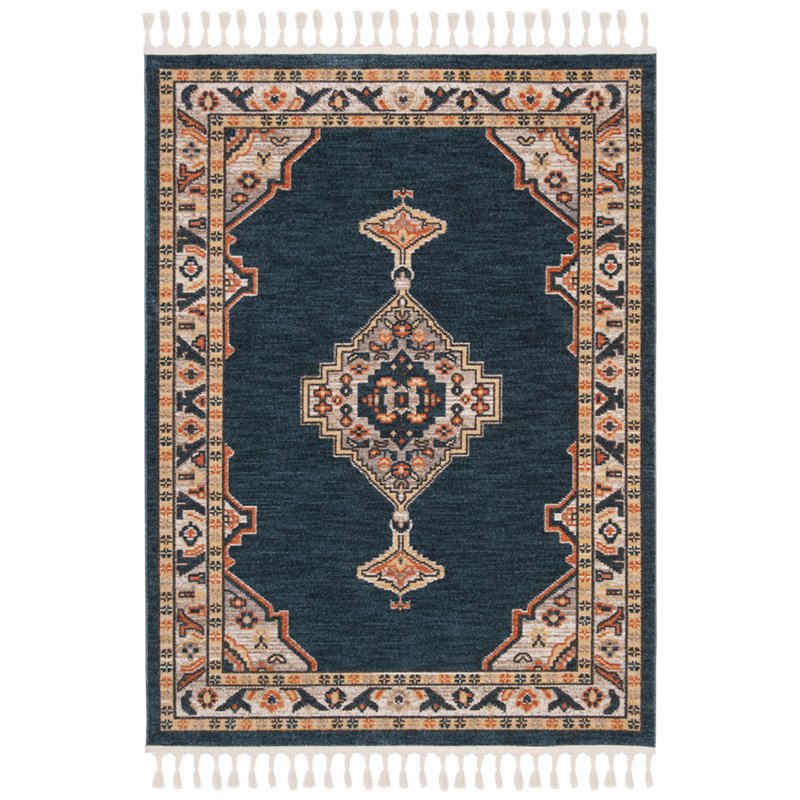 Safavieh Farmhouse 3' x 5' Rug in Orange and Navy ...