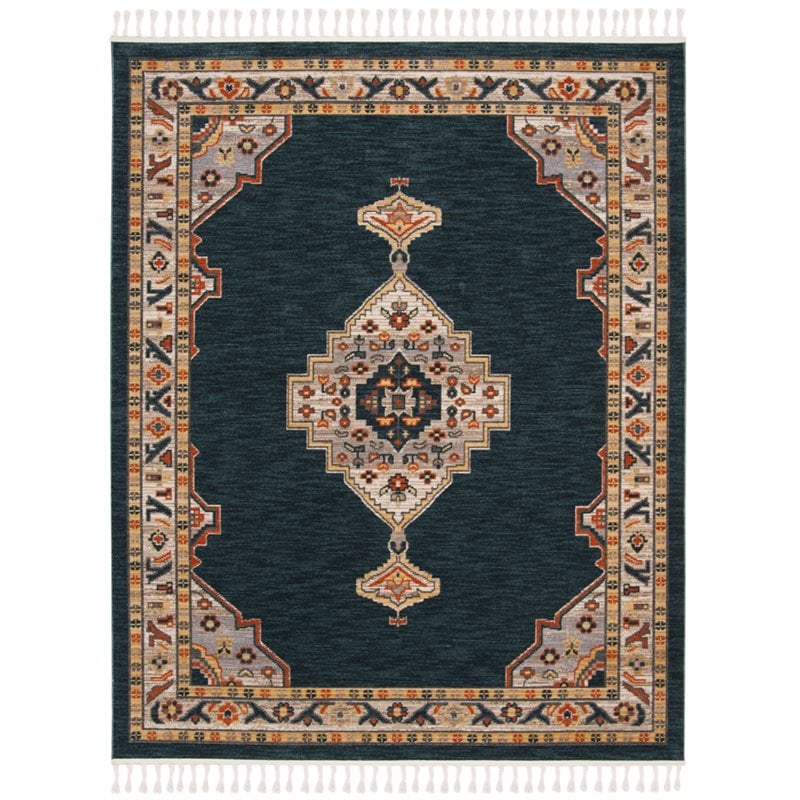 Safavieh Farmhouse 9' x 12' Rug in Orange and Navy ...
