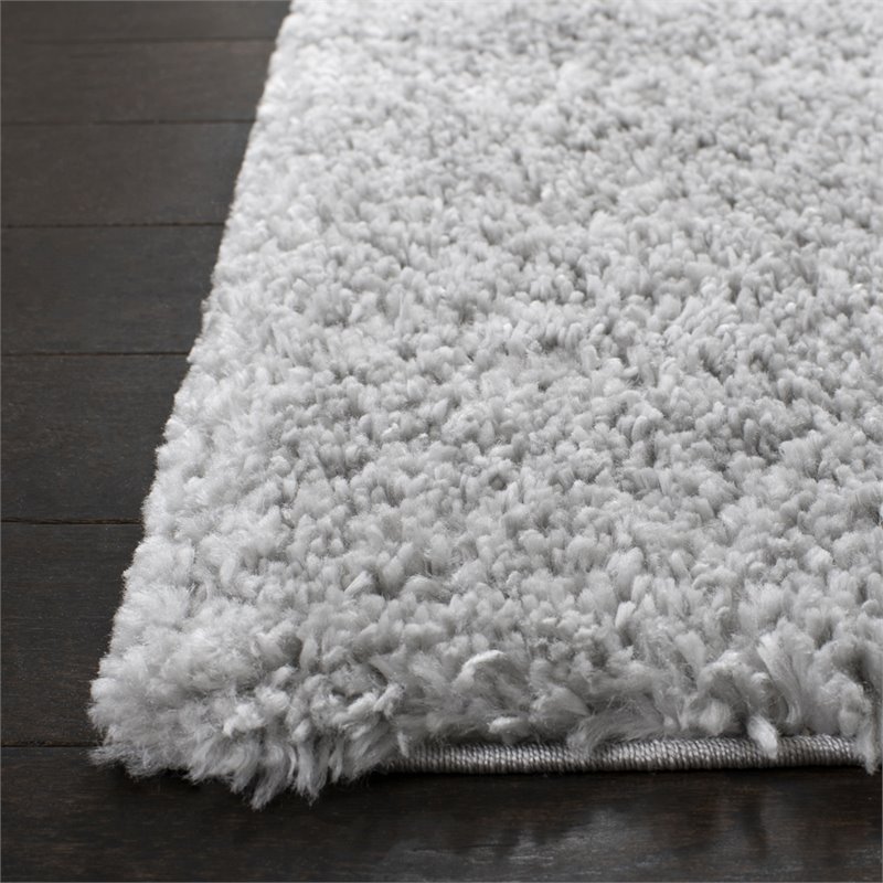Safavieh August 9' x 12' Shag Rug in Silver | BushFurnitureCollection.com