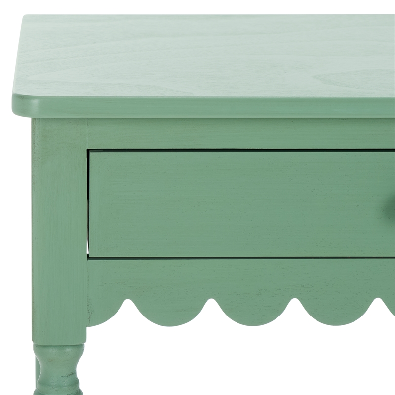 Safavieh Haven Wood 2 Drw Desk in Sage