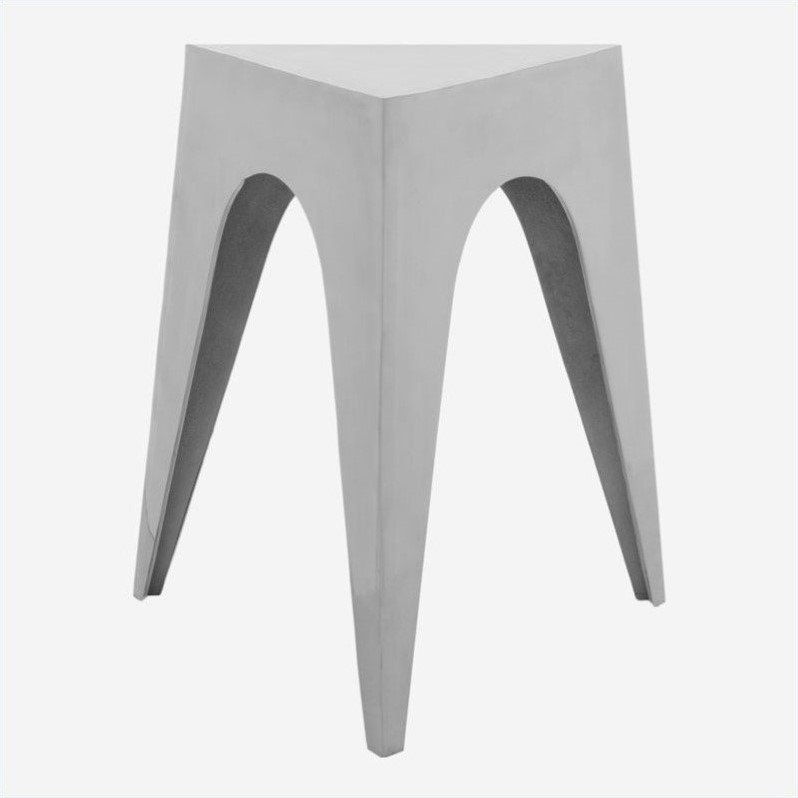 Safavieh Indium Aluminum Triangle Side Table in Silver ...