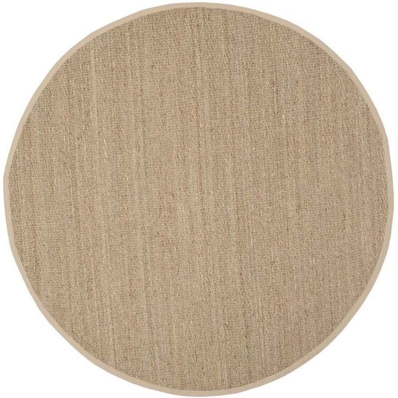 Safavieh Natural Fiber Round Rug in Natural / Beige | Cymax Business