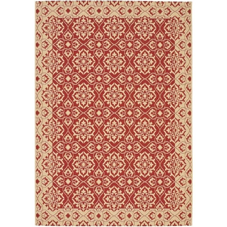 Safavieh Courtyard Red Indoor Outdoor Rug - Runner 2'3" x 6'7" | Cymax ...