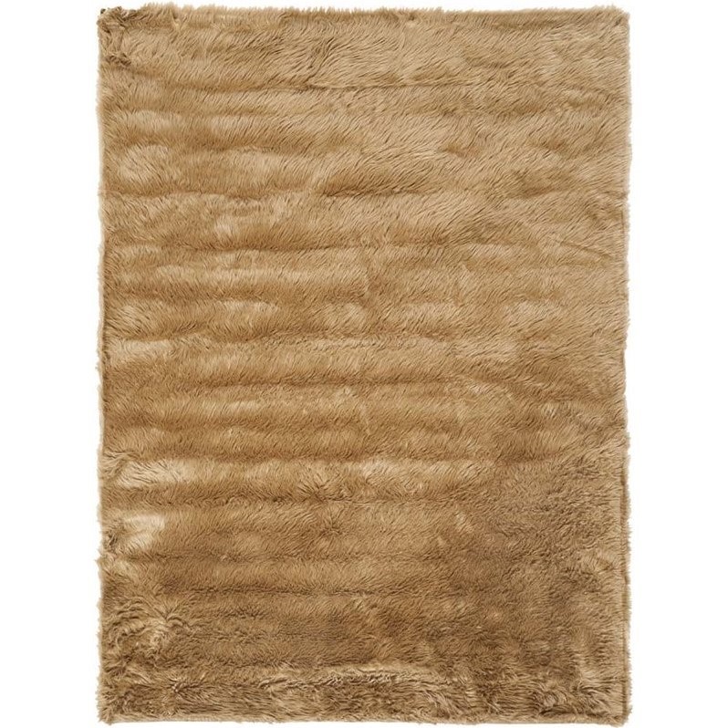 Safavieh Faux Sheep Skin Camel Shag Rug - 3' x 5 ...