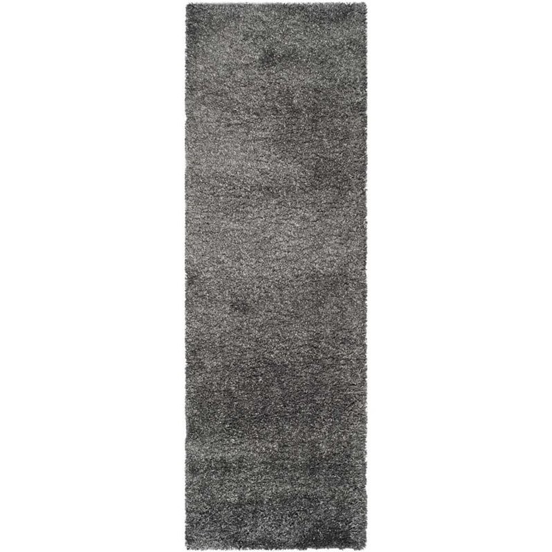 Safavieh California Shag Dark Grey Shag Rug - Runner 2'3" x 5 ...