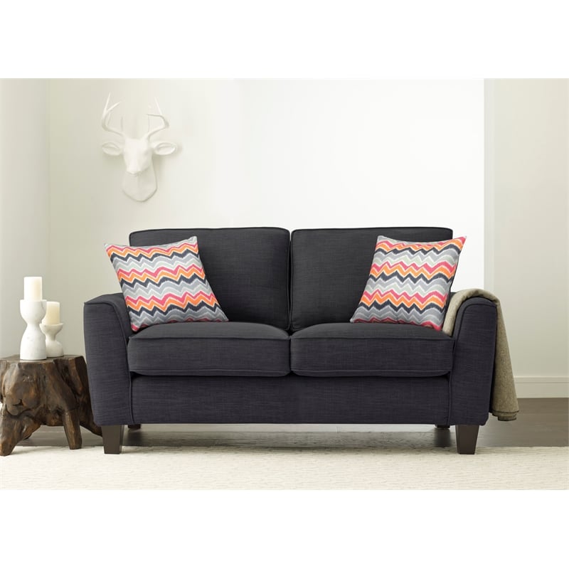 Serta at Home Astoria 61 Deep Seating Loveseat in Charcoal