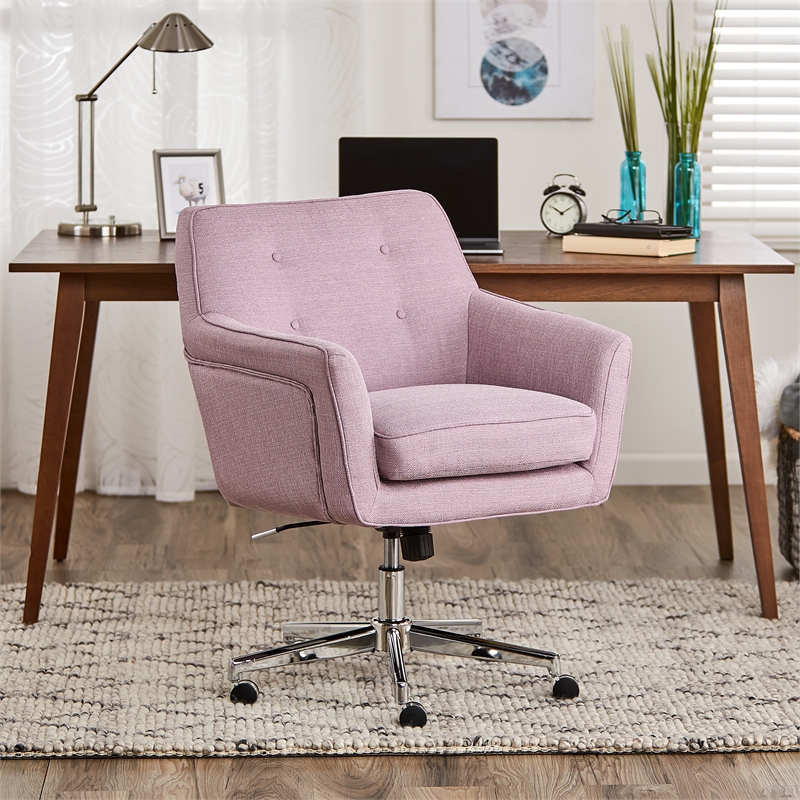 Serta Style Ashland Home Office Chair Lilac Twill Fabric - 47140D