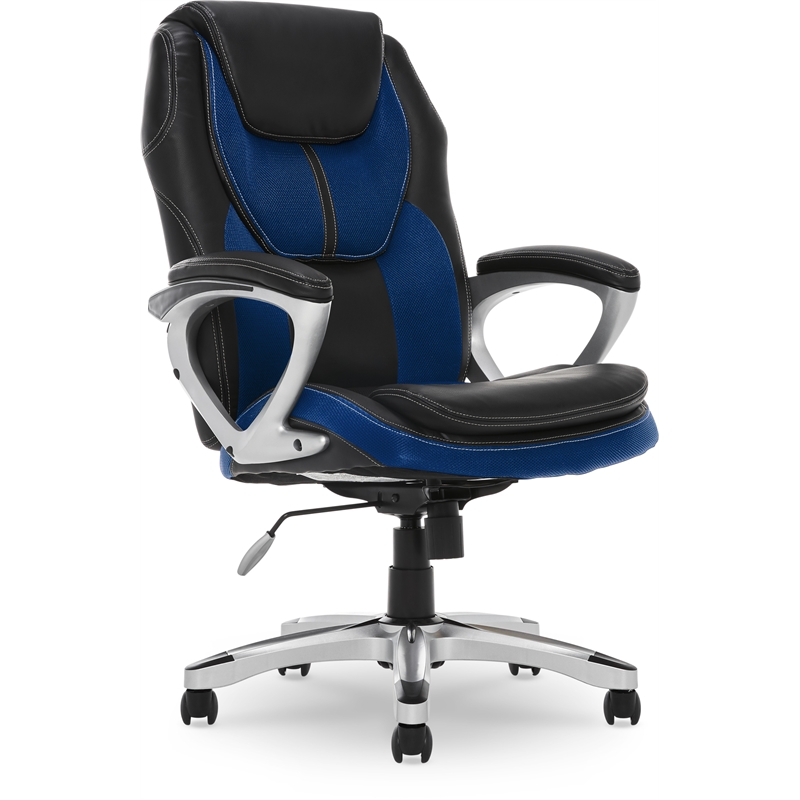 Serta Amplify Executive Office Chair Blue Cymax Business