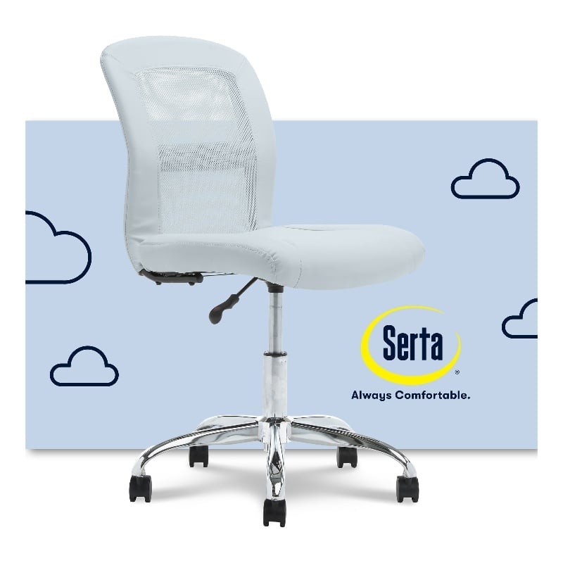 Serta Essential Armless Desk Chair with Breathable Lightweight Mesh ...