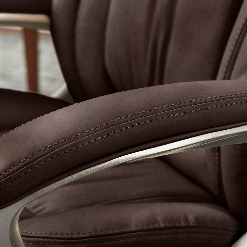Serta Executive Office Chair in Brown Bonded Leather - 43520