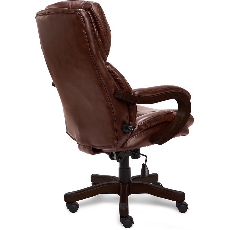 Serta Executive Office Chair in Brown Bonded Leather - 43506