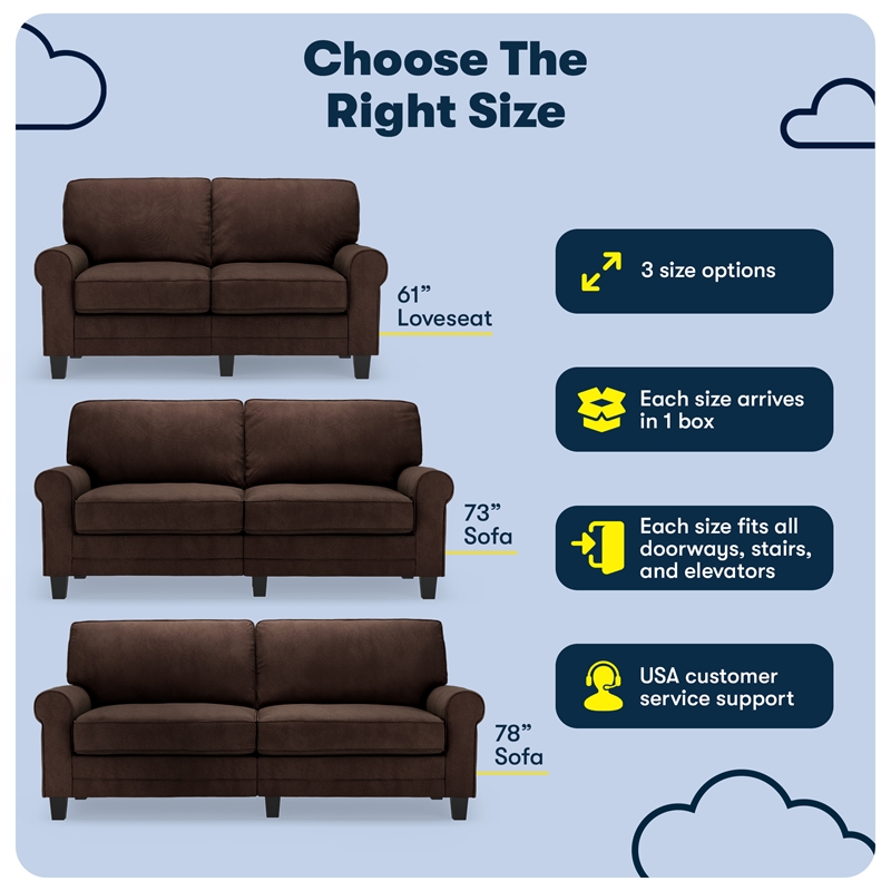 Serta copenhagen sofa 73 store