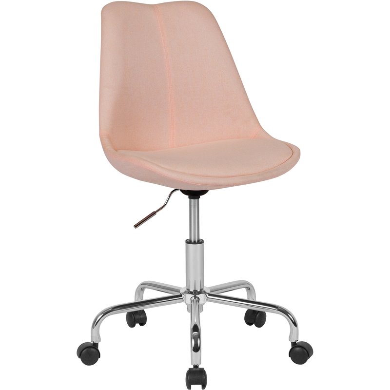 Flash Furniture Mid Back Swivel Office Chair in Pink BushFurnitureCollection