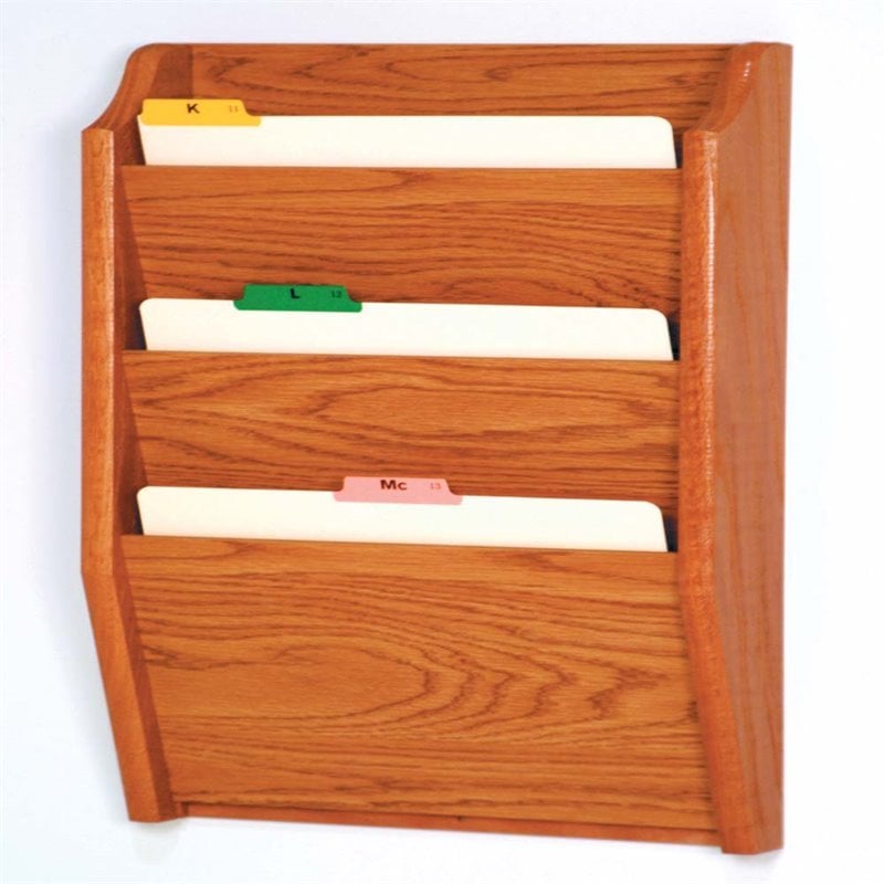 Wooden Mallet 3 Pocket Legal Size Wall File Holder In Medium Oak wooden-mallet-3-pocket-legal-size-wall-file-holder-in-medium-oak