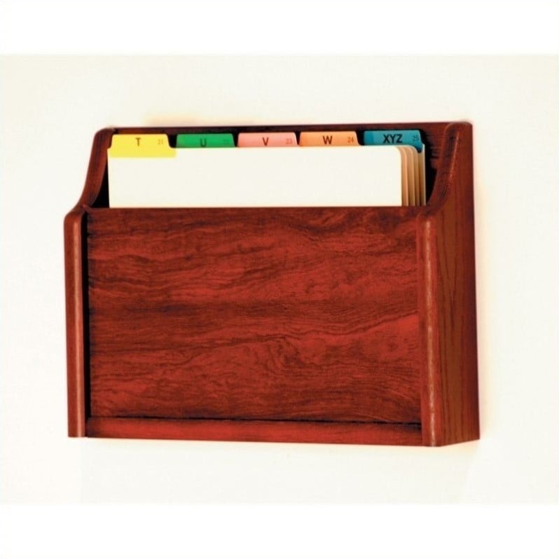 Wooden Mallet 1 Pocket File Holder in Mahogany ...