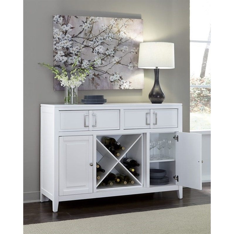 Samuel Lawrence Furniture Brighton Buffet Table in White - 8673-146