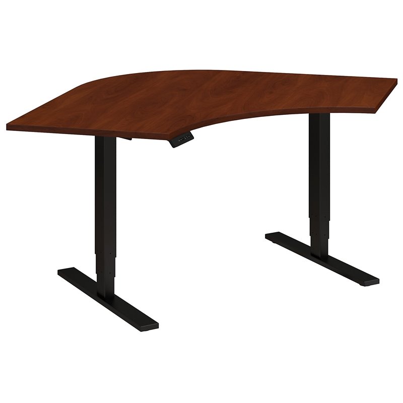 Move 80 Series 48W Corner Adjustable Desk in Hansen Cherry - Engineered ...