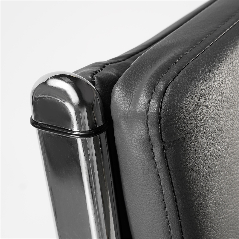 Modelo High Back Leather Executive Office Chair in Dark Gray Leather ...