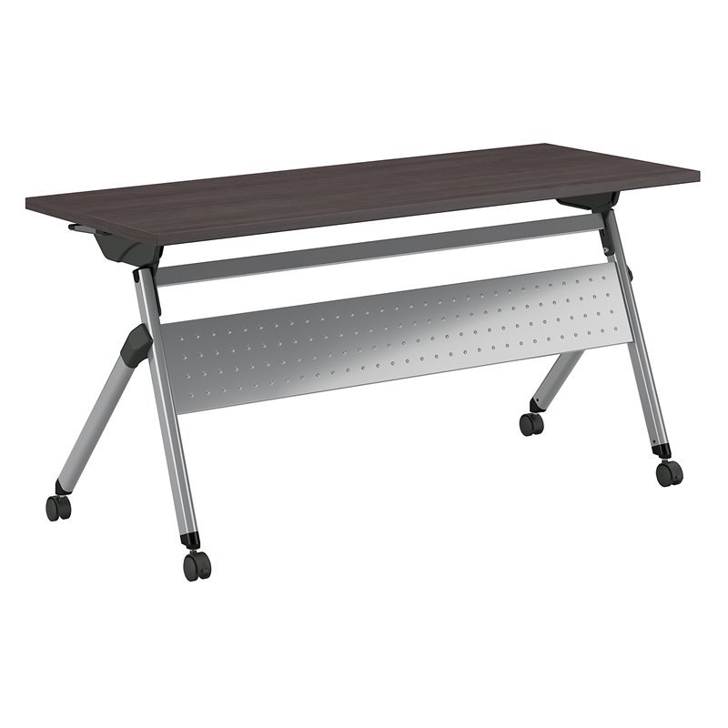 Bush Business Furniture 60W x 24D Folding Training Table with Wheels ...