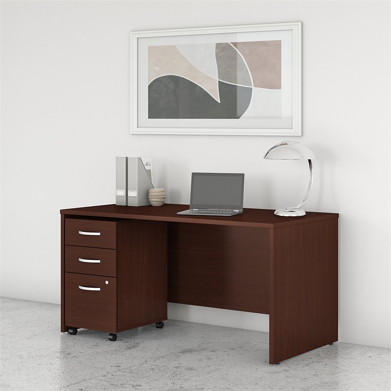 Bush Business Furniture Studio C 60W x 30D Office Desk with Mobile File ...
