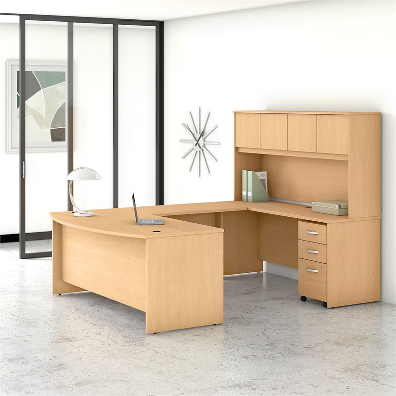 Bush Business Furniture Studio C 72W U Shaped Desk with Hutch and File ...