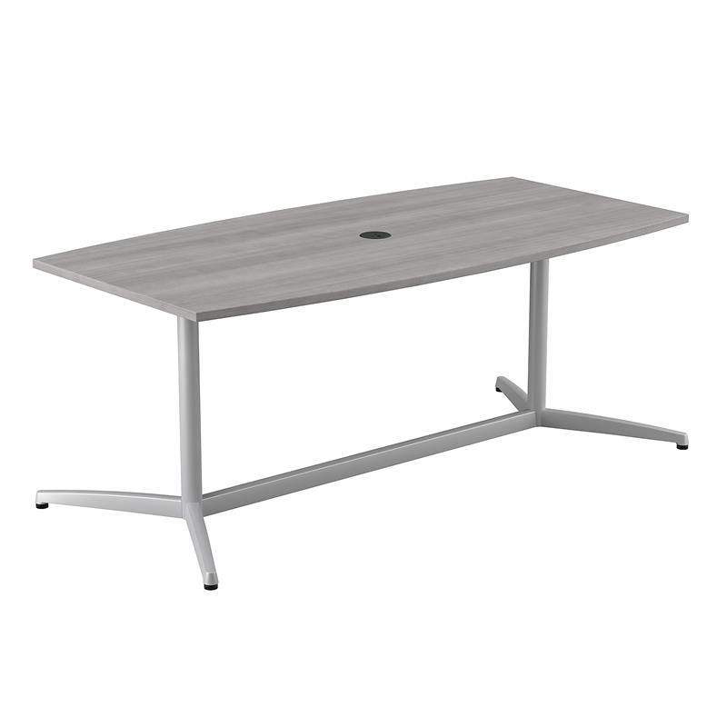 72W x 36D Conference Table with Metal Base in Platinum Gray ...