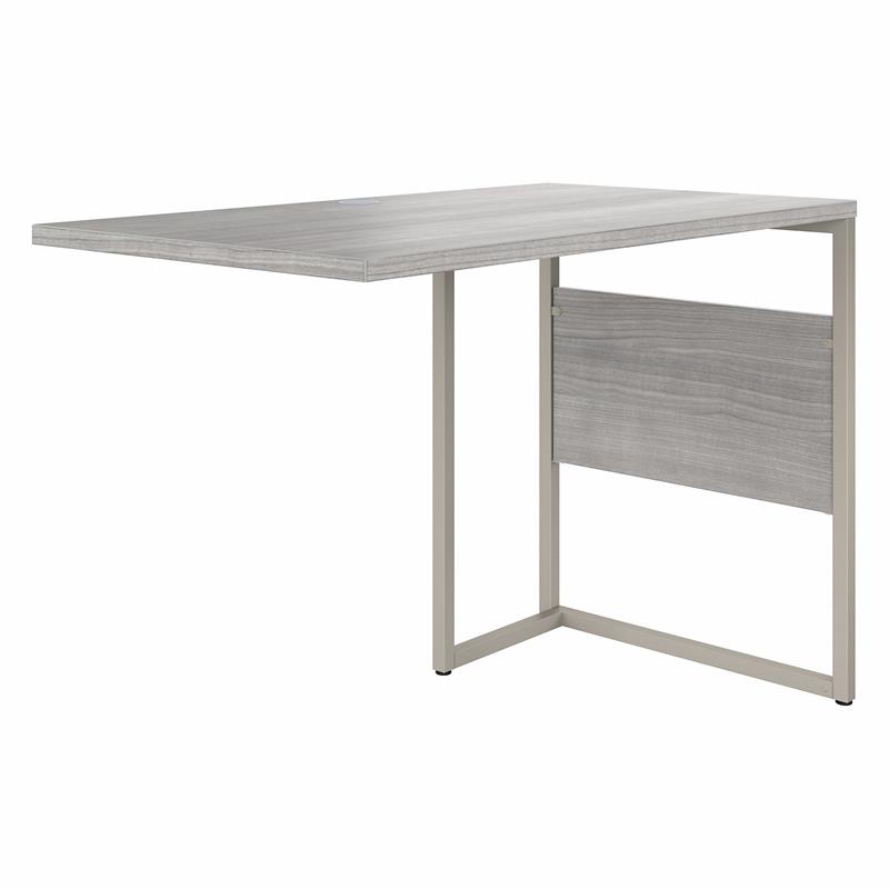 Hybrid 42W x 24D Desk Return/Bridge in Platinum Gray - Engineered Wood ...