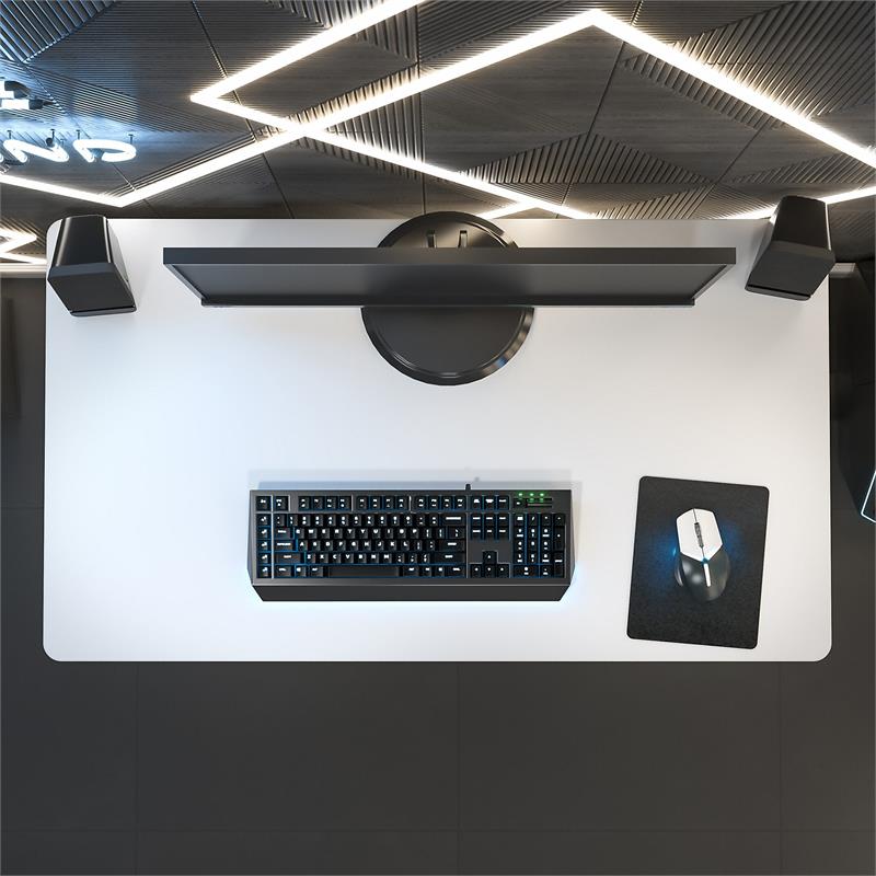 Studio A 48W Gaming Desk in White - Engineered Wood ...