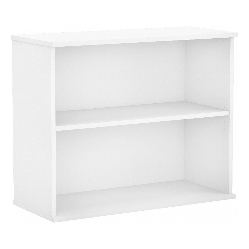 Studio A Small 2 Shelf Bookcase in White - Engineered Wood ...