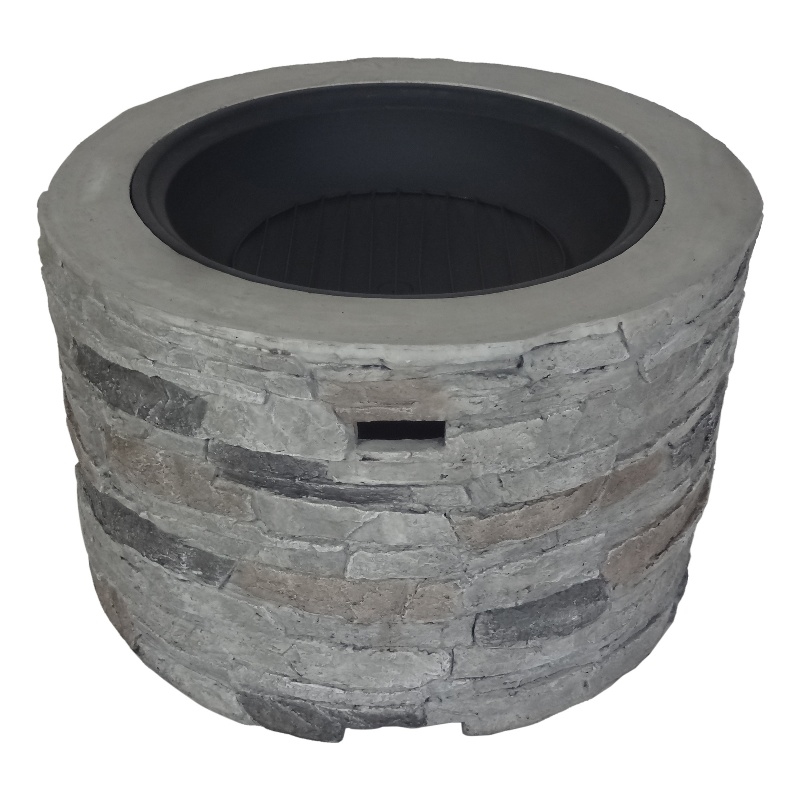 Noble House Camila Outdoor Lightweight Concrete Wood Burning Fire Pit ...