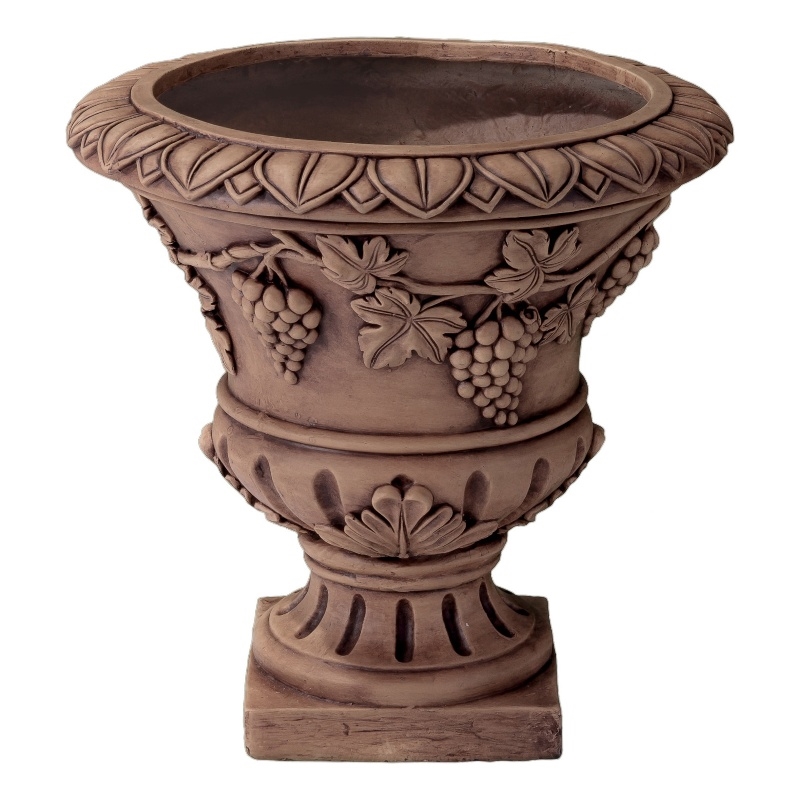 Noble House Roman Outdoor Cast Stone Roman Chalice Urn Planter | Cymax ...